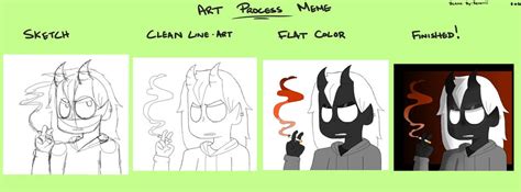 Art Process Meme By Sadqhostz On Deviantart
