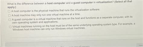 Solved What Is The Difference Between A Host Computer And A