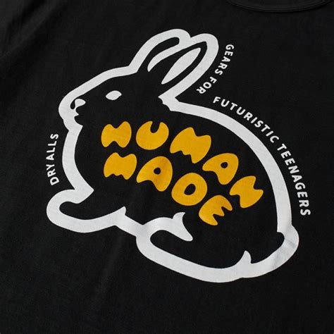Human Made Rabbit Tee Black End Uk