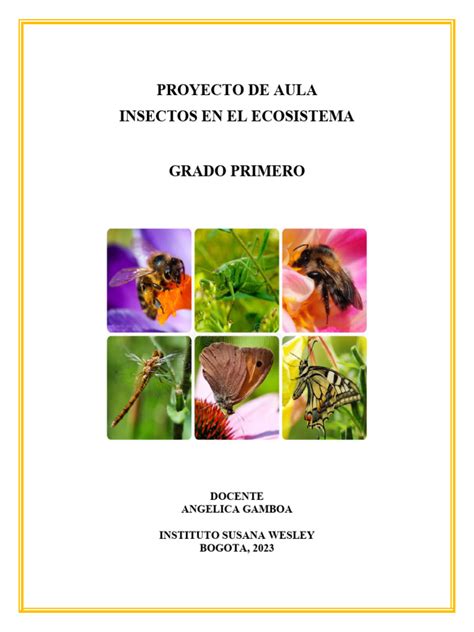 Proyecto De Aula Los Insectos Pdf