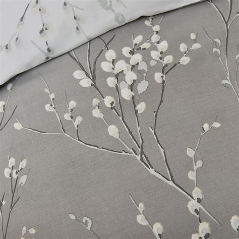Laura Ashley Pussy Willow Duvet Cover Bedding Set Steel Terrys