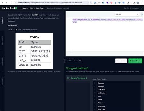 Hackerrank Sql Questions For Various Cities Rasoul Madani