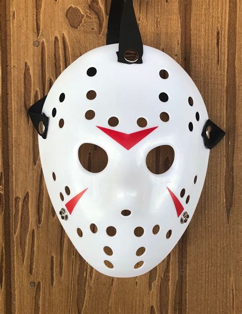 White Jason Voorhees Mask Etsy