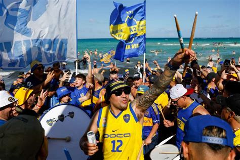 In Pics Boca Fans Celebrate On Miami Beach Ahead Of Club World Cup