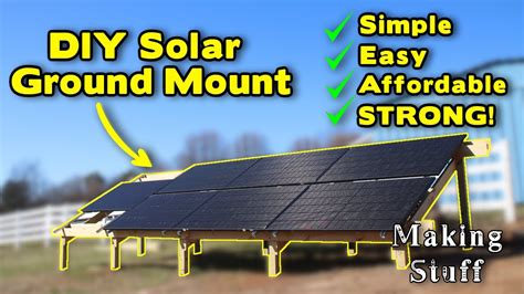 Ground Mount Solar Panel Blueprint Diy Solar Panel Ground Mounting