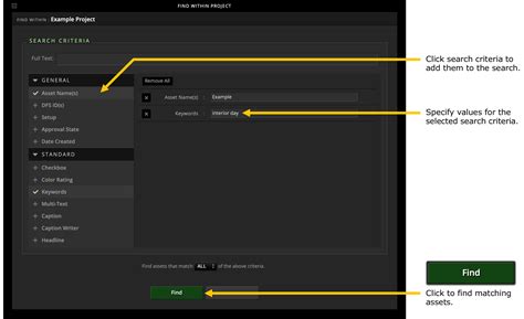 Find Assets Within A Project Or Collection Knowledge Base