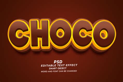 Choco Psd 3d Editable Text Effect Graphic By Truevector · Creative Fabrica