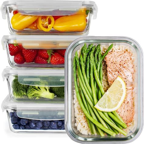 Good For Youglass Meal Prep Containers 5 Pack Glass Containers