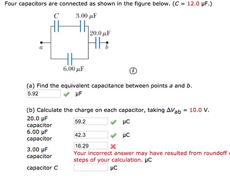 Solved Four Capacitors Are Connected As Shown In The Figure Chegg Com
