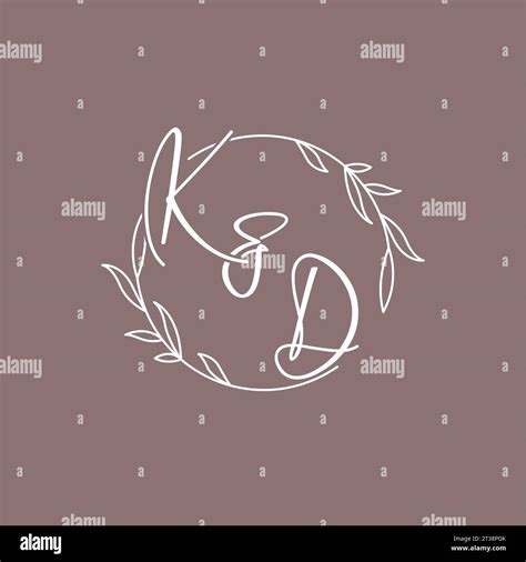 Kd Wedding Initials Monogram Logo Ideas Vector Graphic Stock Vector