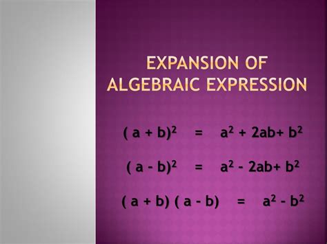 Ppt Topic Basic Algebra Expansion And Factorisation Of Algebraic Expression Powerpoint