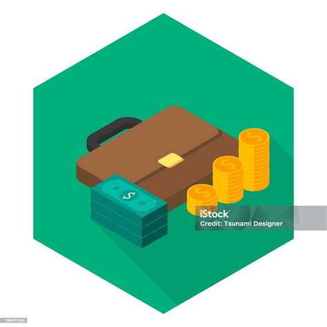 서류 가방 달러 머니 현금 아이콘 골드 동전 스택 오른쪽 보기 아이콘 벡터 등등 측정 0명에 대한 스톡 벡터 아트 및 기타 이미지 0명 개념 개념과 주제 Istock
