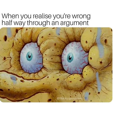 When You Realise Youre Wrong Half Way Through An Argument Funny