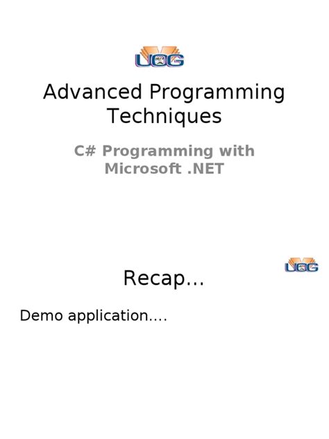 Advanced Programming Techniques Pdf C Sharp Programming Language