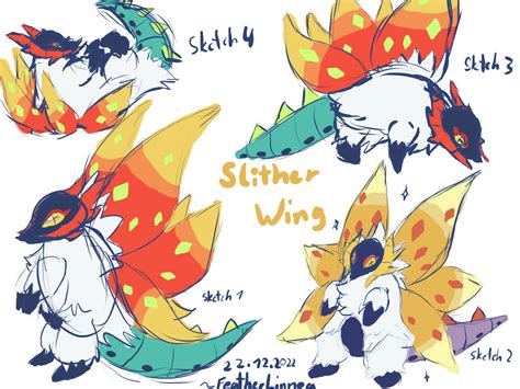 Slither Wing Sketches By Featherlinnea On Deviantart Slither Wing Sketches By Featherlinnea On Deviantart