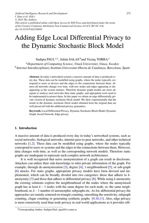 Pdf Adding Edge Local Differential Privacy To The Dynamic Stochastic