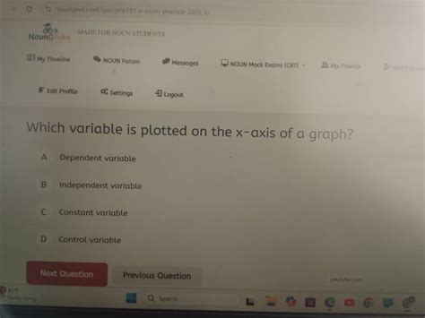 Which Variable Is Plotted On The X Axis Of A Graph A Dependent Variabl