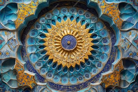 Islamic Art Featuring Sacred Symbols Premium Ai Generated Image