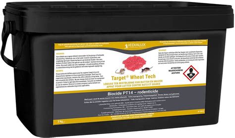 Edialux Target Wheat Tech Grain Bait 3kg Poison Against Rats And Mice