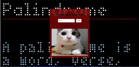 palindrome checker a web app with html css and javascript elham