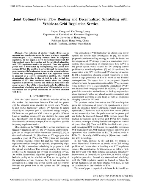 Pdf Joint Optimal Power Flow Routing And Decentralized Scheduling