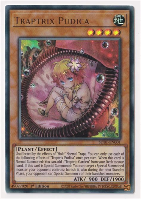Traptrix Pudica Ultra Rare Sdbt En001 Yu Gi Oh Single Card