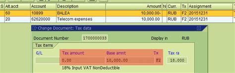 Solved Bapiaccdocumentpost And Non Deductible Tax Sap Community