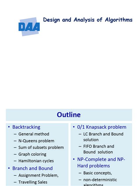 Daa M 5 Pdf Time Complexity Computational Problems