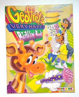 1990 Toys R Us Geoffrey Promotional Birthday Coloring Book Ultra Rare