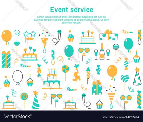 Event Service Background With Text Space Vector Image