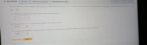 Solved 6 [0 4 Points] Details Previous Answers Devorestat9