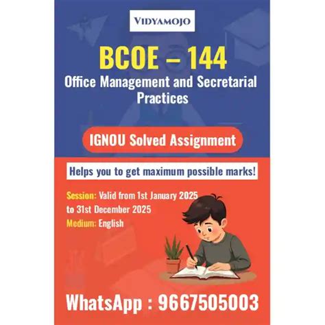 IGNOU BCOE Solved Assignment English Medium PDF