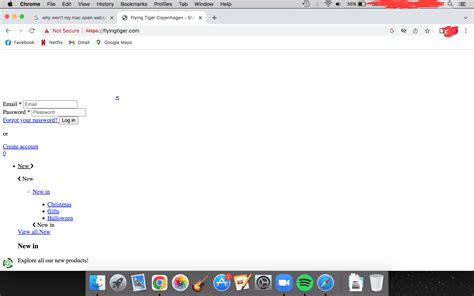 why won t my mac load websites reinstalled chrome and this keeps