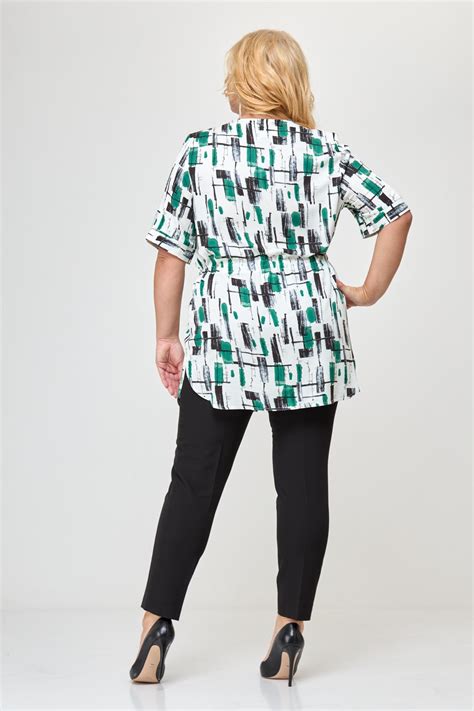 Блузка Lanetta 399 бело зеленый в размере 50 60 купить в Минске с доставкой по РБ примерка