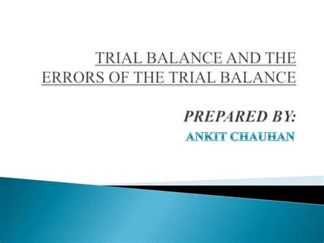 Trial Balance And Errors Pptx