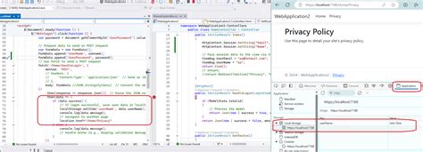 C Aspnet Core Passing My Session Authentication Login In Localstorage Stack Overflow