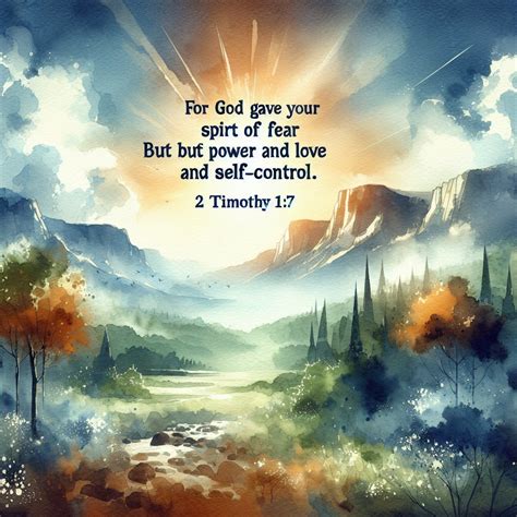 2 Timothy 1 7 Artwork Bible Art