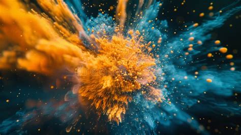 An Image Of A Particle Collision Captured By A Highspeed Camera Showcasing The Explosion Of