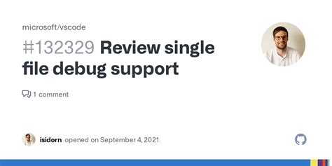 Review Single File Debug Support Issue Microsoft Vscode GitHub