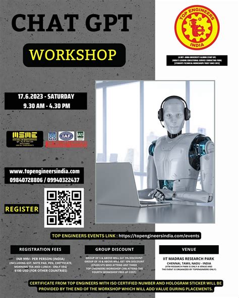 Chat Gpt Workshop 2023 Top Engineers Workshop Chennai