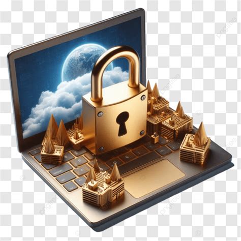 노트북 화면 데이터 보안 개념 생성 Ai에 노란색 회로가 있는 기술 자물쇠 노트북 화면 데이터 보안 개념 생성 Ai에 노란색 회로가 있는 기술 자물쇠 노트북 화면 데이터