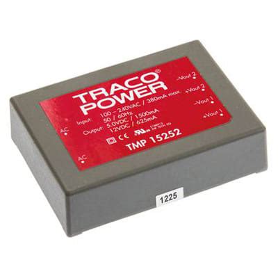 TRACO Power TMP 15252 Power Supply AC DC Module Dual Output 5V 1500mA 12V 625mA TMP
