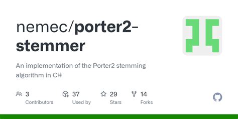Github Nemecporter2 Stemmer An Implementation Of The Porter2 Stemming Algorithm In C