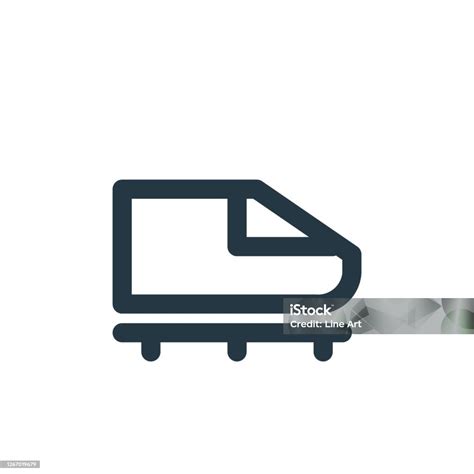 교통 개념에서 기차 아이콘 벡터 열차 편집 가능한 스트로크의 얇은 선 그림입니다 웹 및 모바일 앱 로고 인쇄 미디어에 사용할