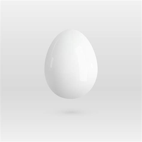 Premium Vector Realistic White Egg D Isolated Design Element Vector