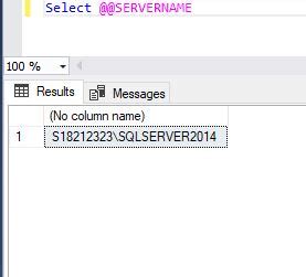 Using The SQL SERVERNAME Function SERVERNAME Example