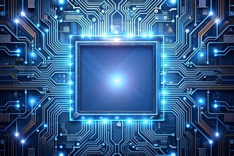 AI Powered Circuit Board Vector Concept Abstract Technology Illustration Symbolizing AI