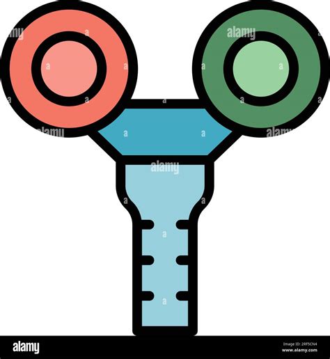 Train Traffic Lights Icon Outline Vector Track Barrier Gate Light Color Flat Stock Vector