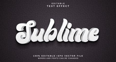 Editable Text Style Effect Sublime Text Style Theme Stock Vector