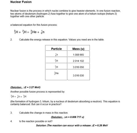 Nuclear Engineering Fusion Nuclear Fusion Nuclear Fusion Is The Process In Which Nuclei Combine
